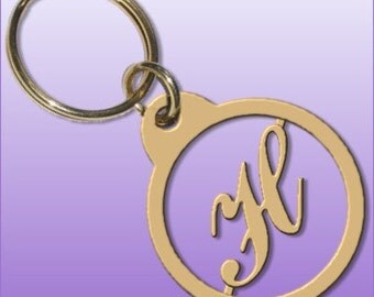 Personalised Handmade Brass Name Key Ring Chain with ANY NAME
