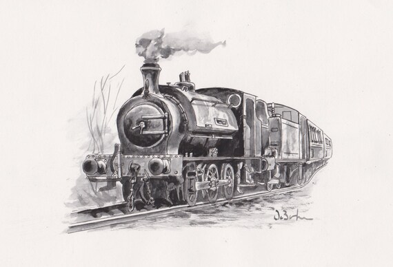 Steam Train Front Drawing