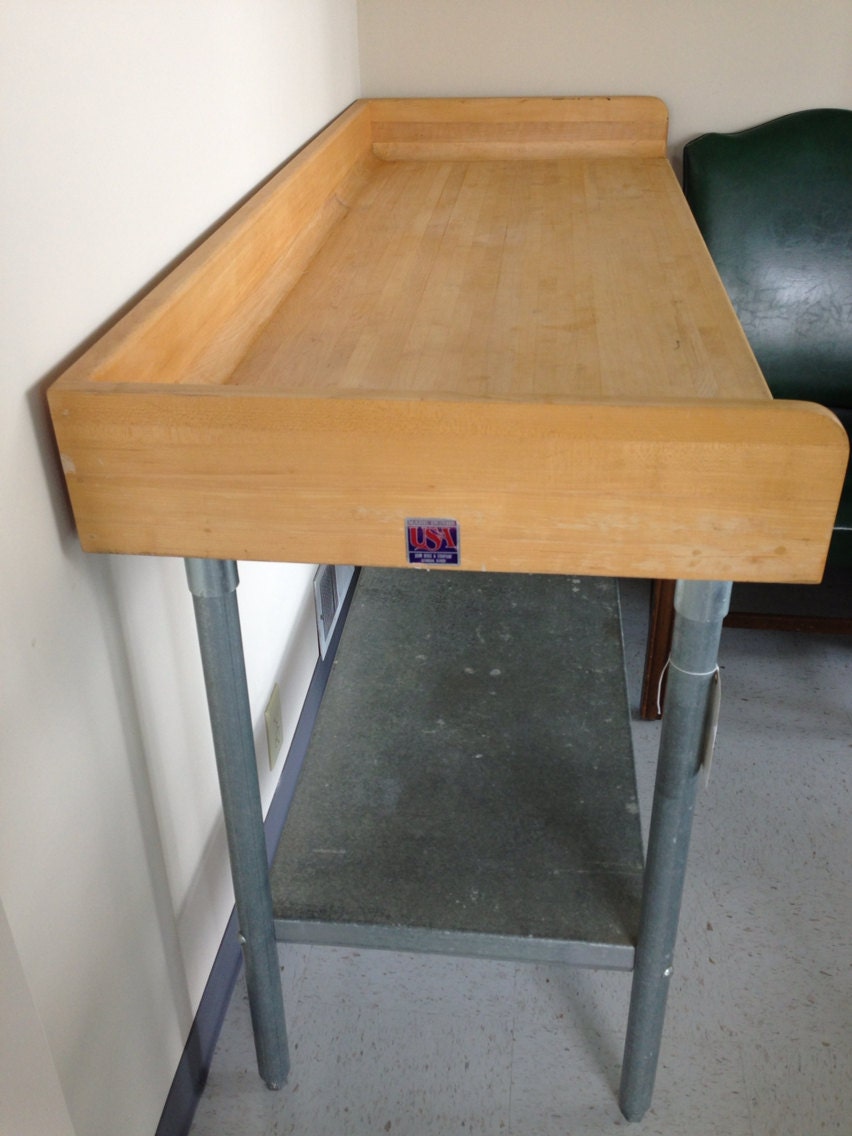 SALE Vintage John Boos Butcher Block Stainless Table lExtra Large ...