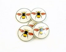Popular items for bumble bee buttons on Etsy