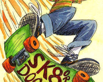 Comic skateboard | Etsy