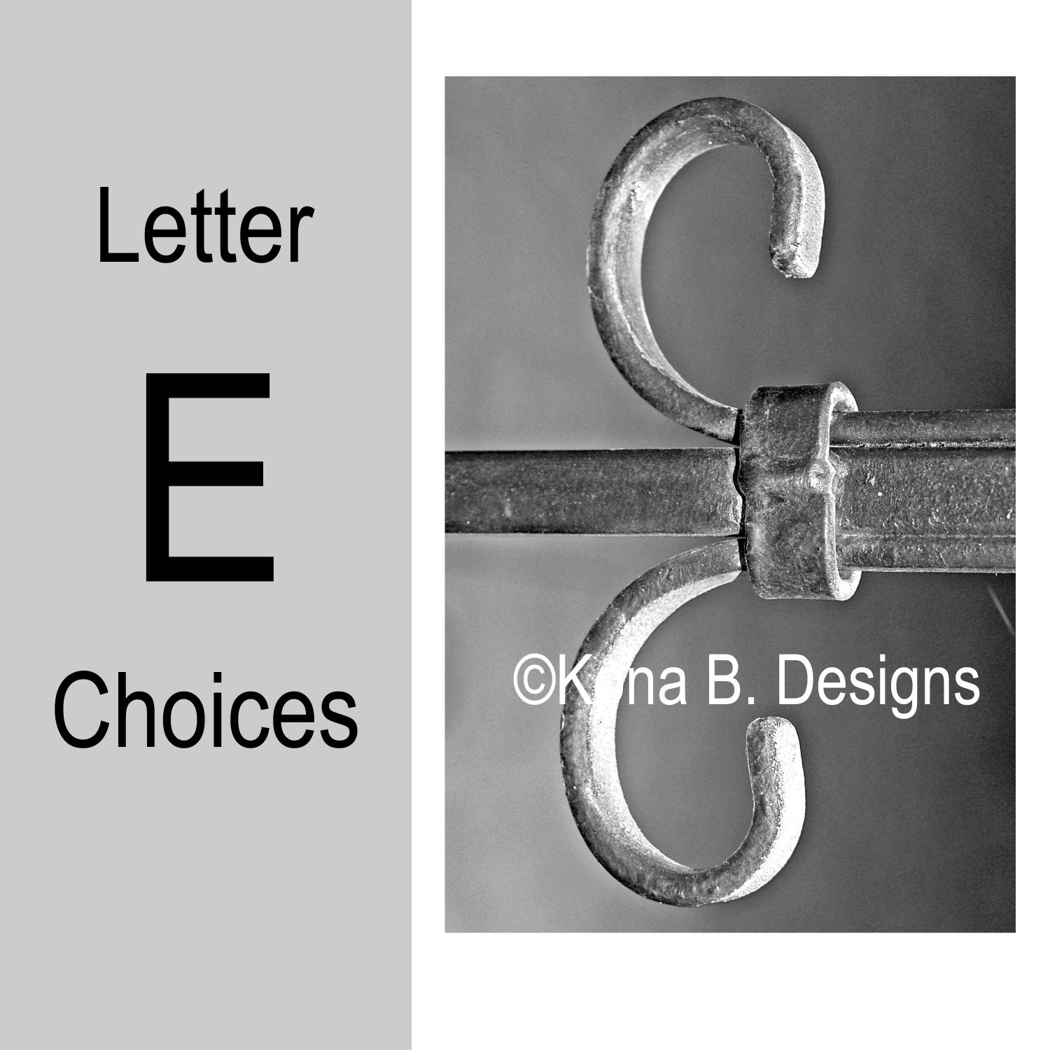 Letter E Alphabet Photography 4x6 Photo Letter