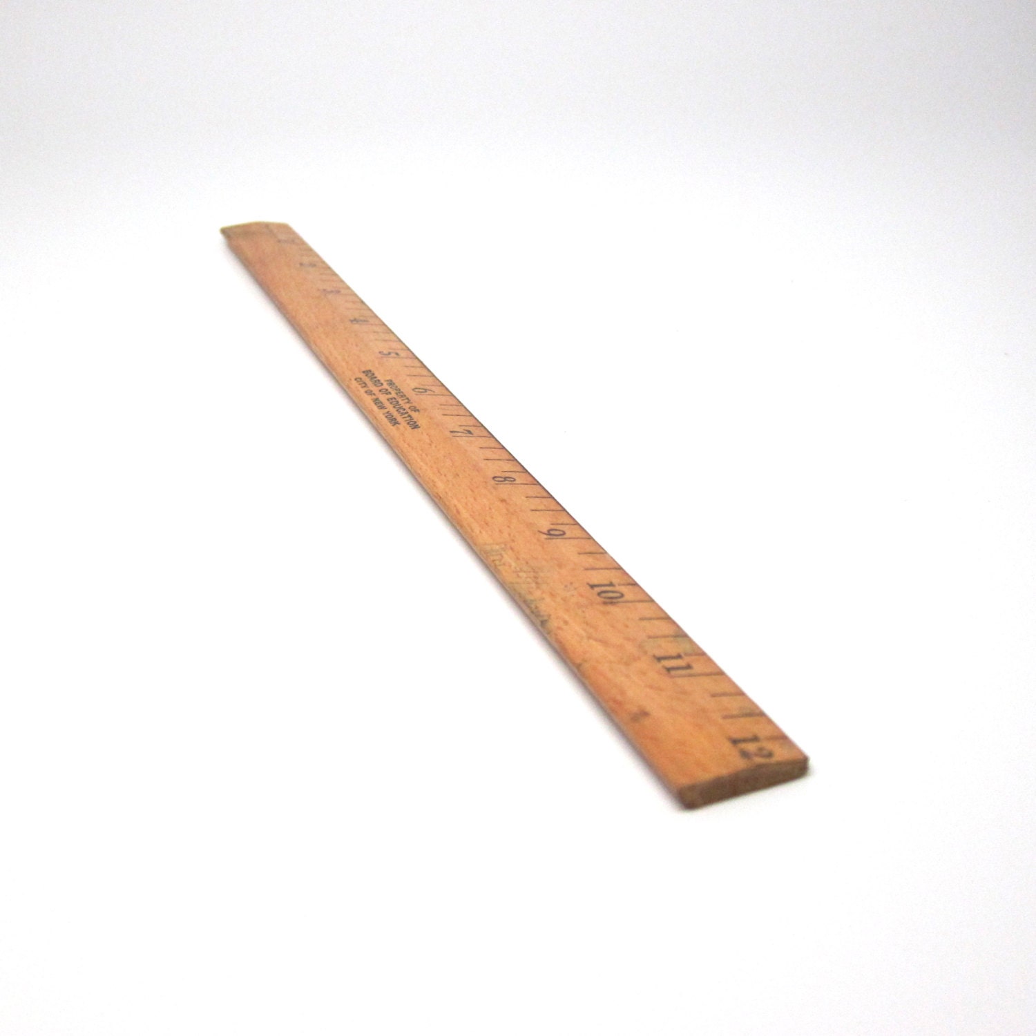 Vintage Ruler Wood Board of Education City of New York