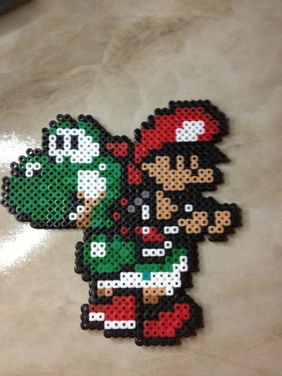 Yoshi And Baby Mario Perler Bead Pattern Bead Sprites