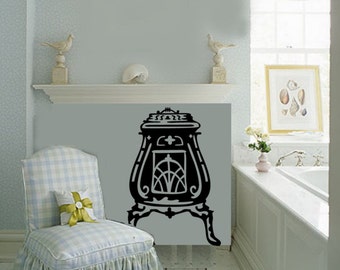 Fireplace decal | Etsy