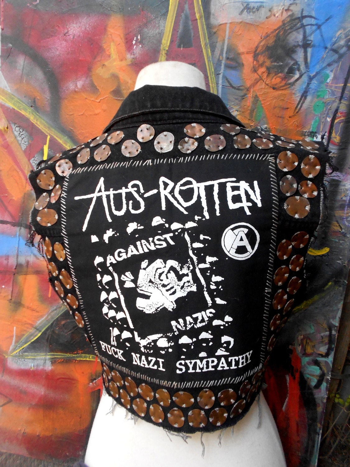 Crust Punk Aus-Rotten Smashed Penny Vest