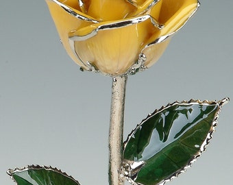 Light Green Platinum Rose by Living Gold Real by LivingGoldCo