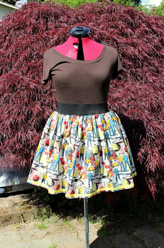 3 inch Elastic Waistband Skirt Made From Animated Star Trek