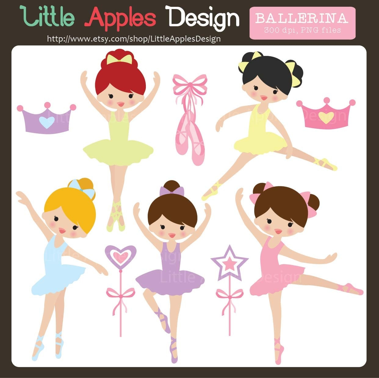 Ballerina Clip Art / Ballerina Clipart / Ballet Clip Art