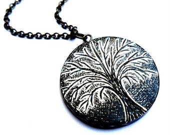 Rustic Turquoise and Rust Red Tree Necklace by blockpartypress
