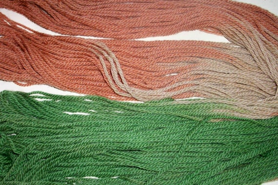 Dip dyed yarn wool muted man colours earth tones by SpinningStreak