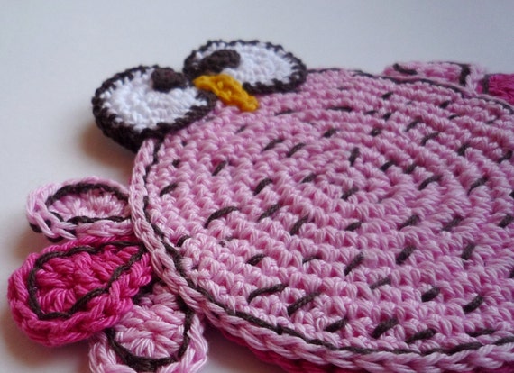 Crochet Crazy Bird Coaster Pattern DIY by MonikaDesign on Etsy