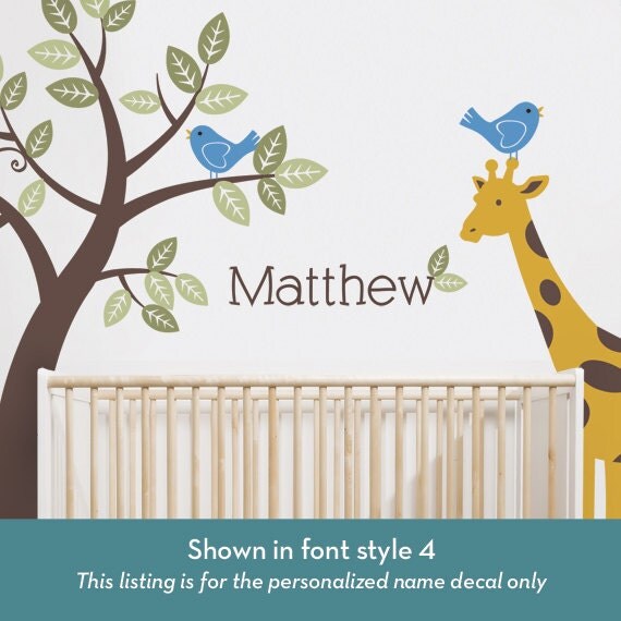 Sale Personalized Name Lettering Decal by SimpleShapes on Etsy