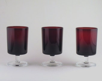 Popular items for vintage red glass on Etsy