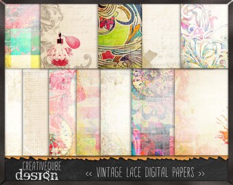 Digital Scrapbook Paper Pack Instant Download Country