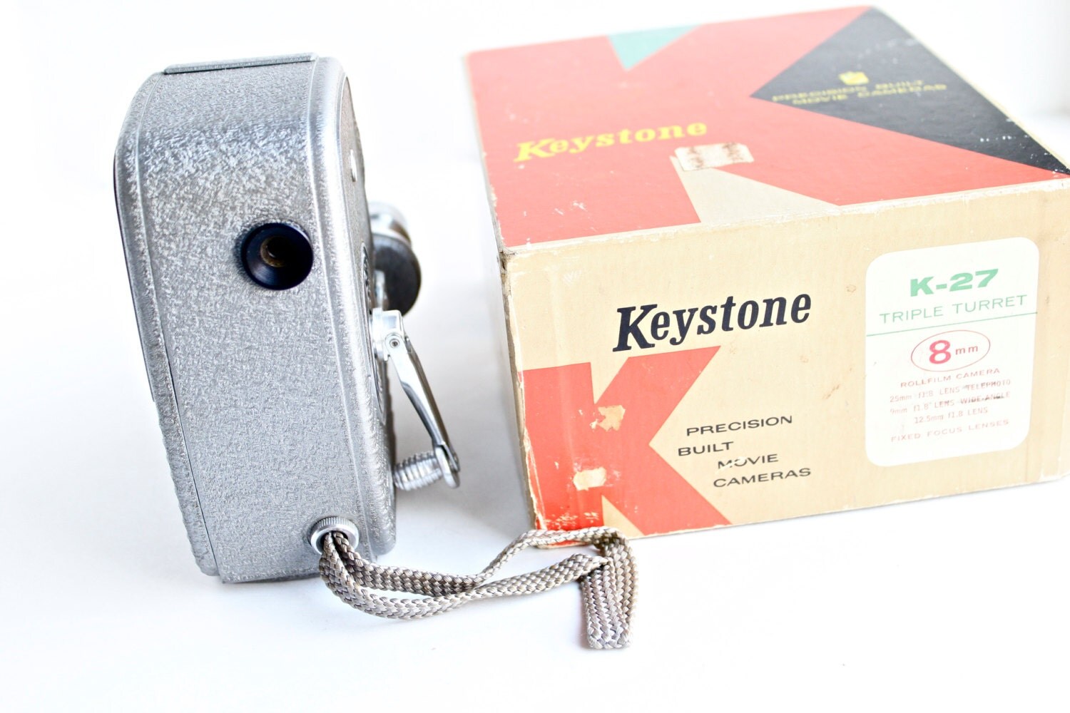 Vintage Keystone Movie Camera K-27 Capri Triple Turret 8MM