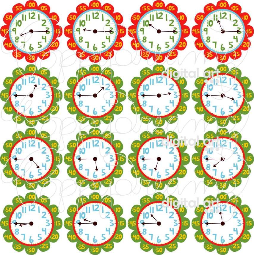 Teaching Time Clipart: Digital Clip Art Pack 300 by poppydreamz