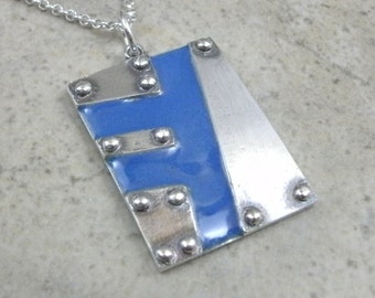 Circuit Board Shield Ring in Fine Silver Cyberpunk by PartsbyNC