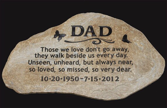 Hand Engraved Rock Custom Memorial LARGER