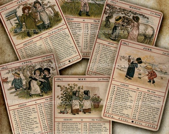 Victorian calendar | Etsy
