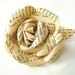 paper flower rose pin made with pages from Jane Austen's