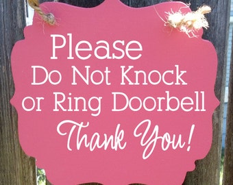 Please knock sign | Etsy