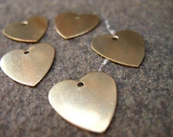 Popular items for brass heart charm on Etsy