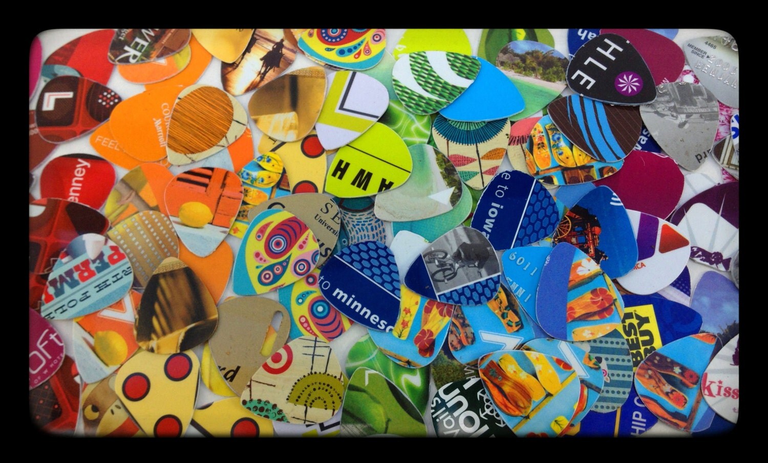 Crazy Cool Funky Upcycled Guitar Picks set of 10