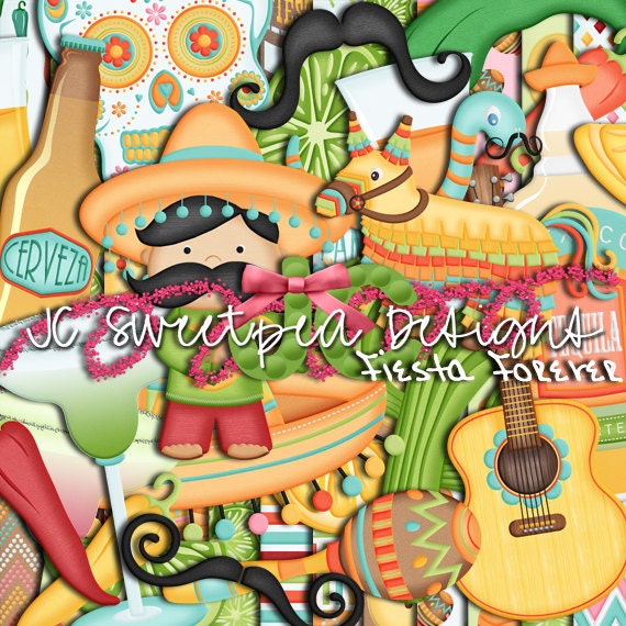 Fiesta Forever Digital Scrapbooking Kit Cinco de Mayo