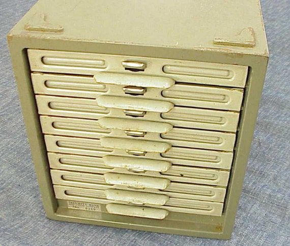 Vintage Kardex Card Filing Steel Box