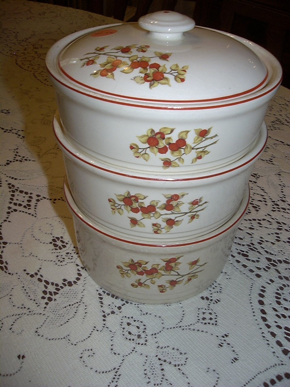 Vintage Four Piece Stacking Casserole Dish by Universal