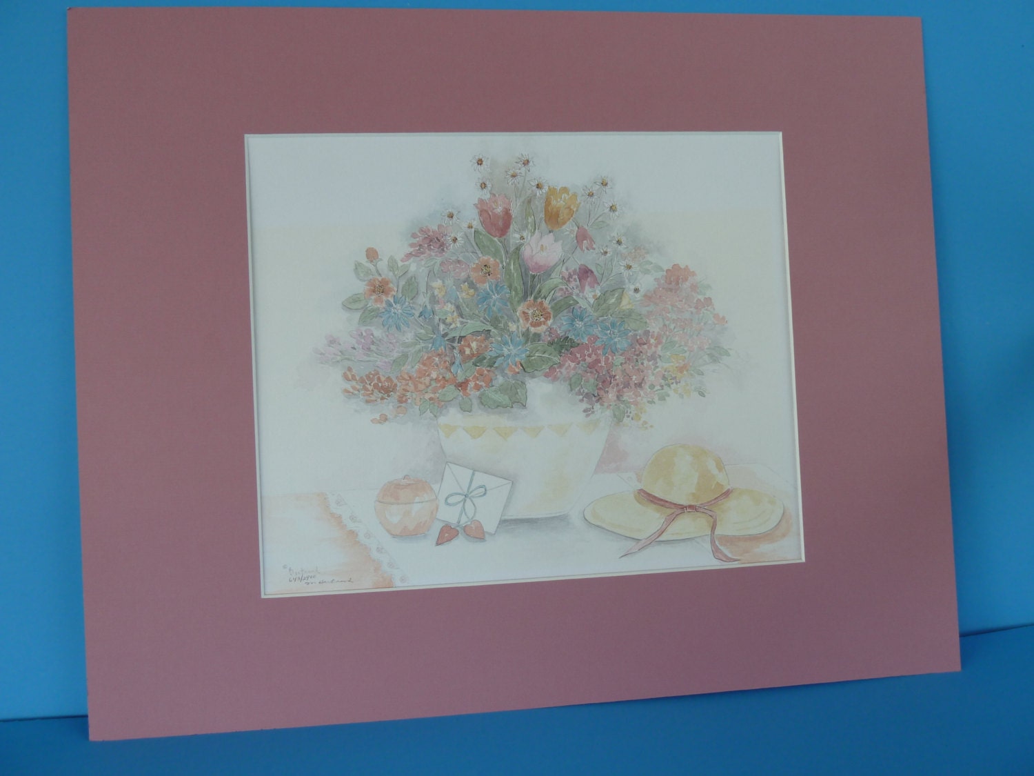 Painting Art Water Color by M Bertrand Signed and Numbered