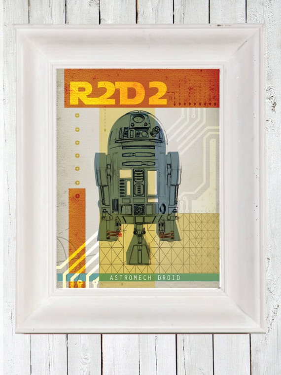 R2D2 Star Wars Poster A3