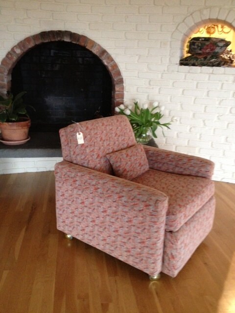Mid century modern recliner chair original fabric – Haute Juice