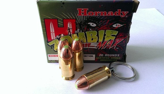 Replica .45 ACP Bullet Keychain with Hornady ZOMBIE Max bullet