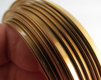 Gold Flat Wire 3 Yards Gold Colored Flat Aluminum Wire