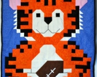 Tiger quilt pattern | Etsy