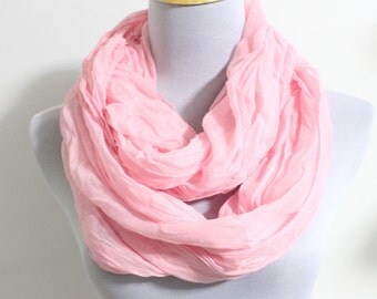 Popular items for pink infinity scarf on Etsy