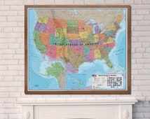 Popular items for extra large map on Etsy