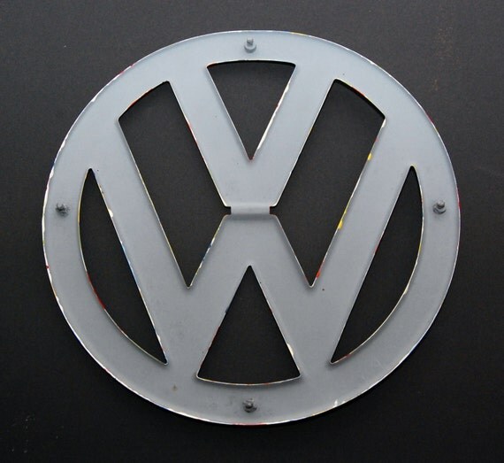Original custom painted Volkswagen Bus Emblem 1967 and