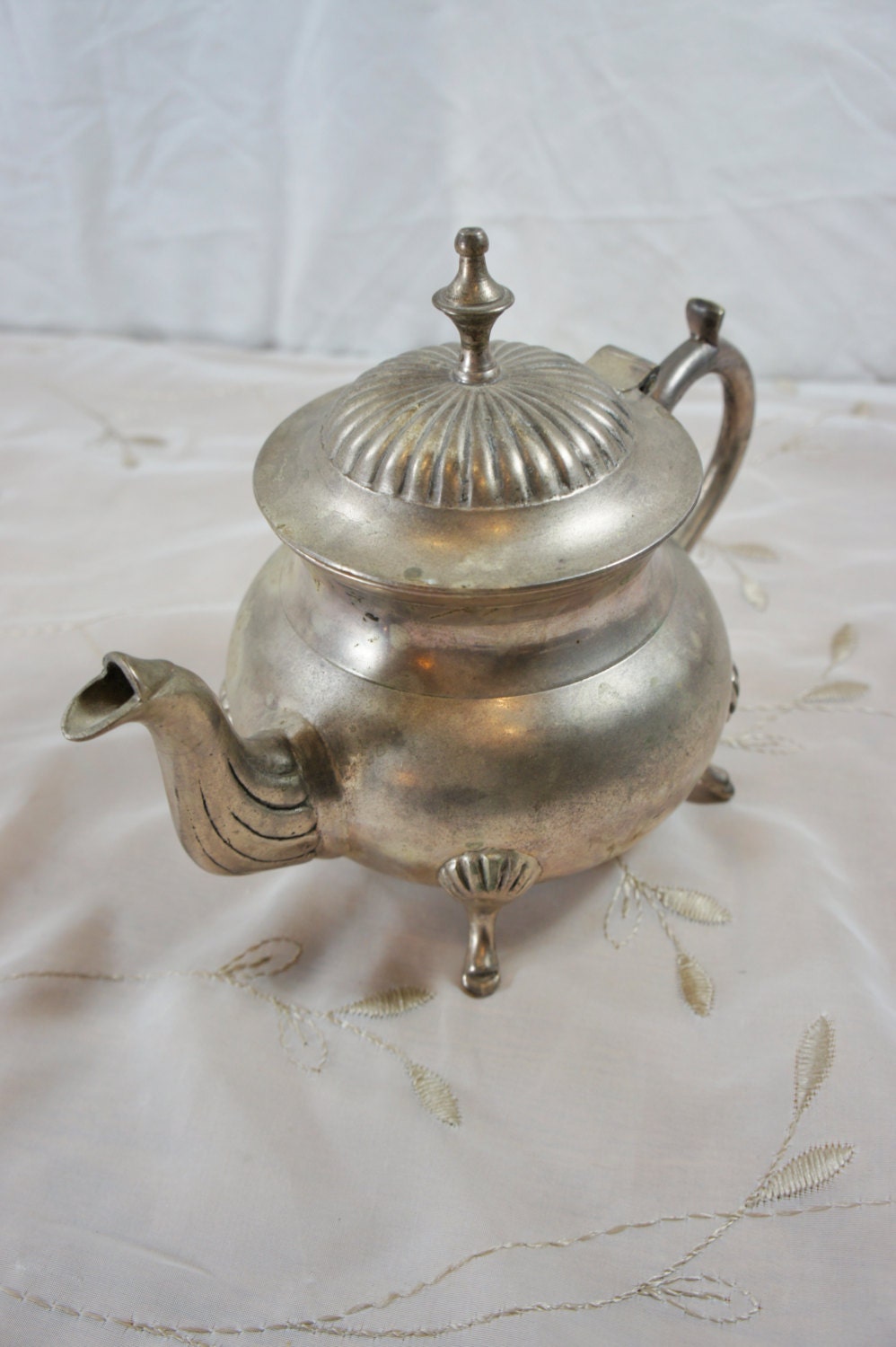 silver teapot ornate EPNS made in India decorative display european ...