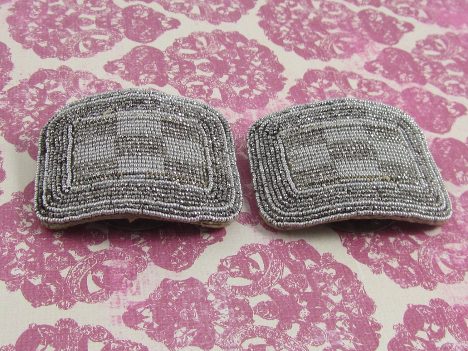 Gorgeous Vintage 1920’s French Steel Cut Beaded Shoe Clips – Haute Juice