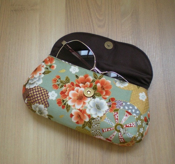 Fabric Eyeglass Case or Sunglass Case with magnetic closure