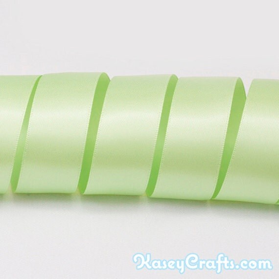 Seafoam Green Ribbon Double Faced Satin Ribbon Widths