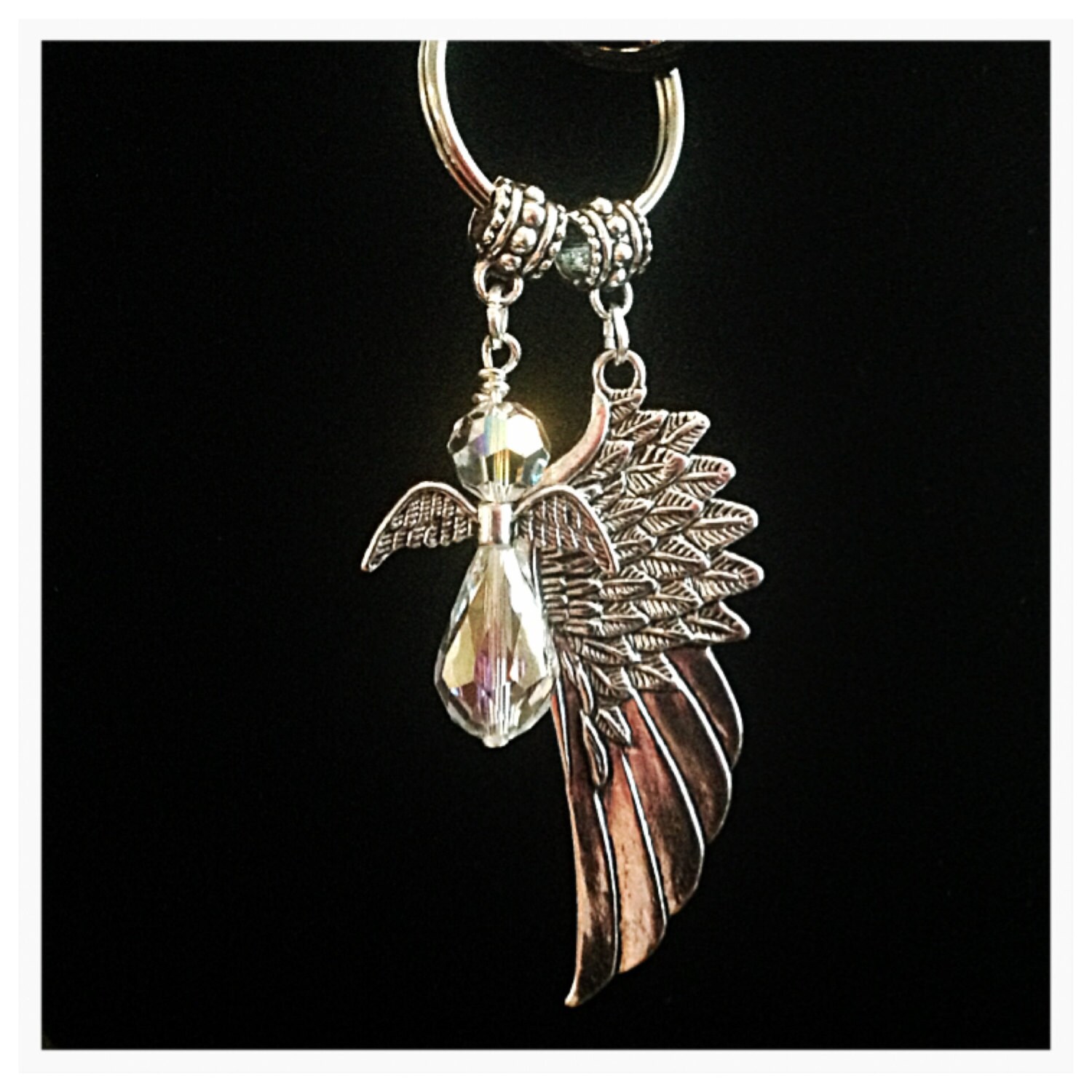 Christian Keychain Keychain Angel Keychain Angel Wing