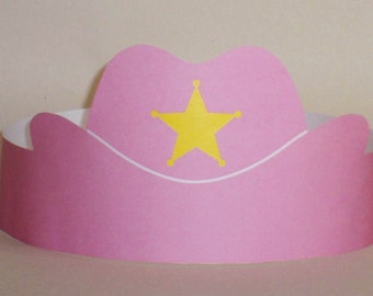 Cowboy Hat Paper Crown COLOR YOUR OWN Printable