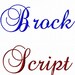 Brock Script Machine Embroidery Fonts 1434