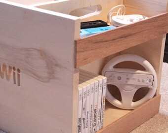 Wooden Accessory Organizer for Nintendo Wii