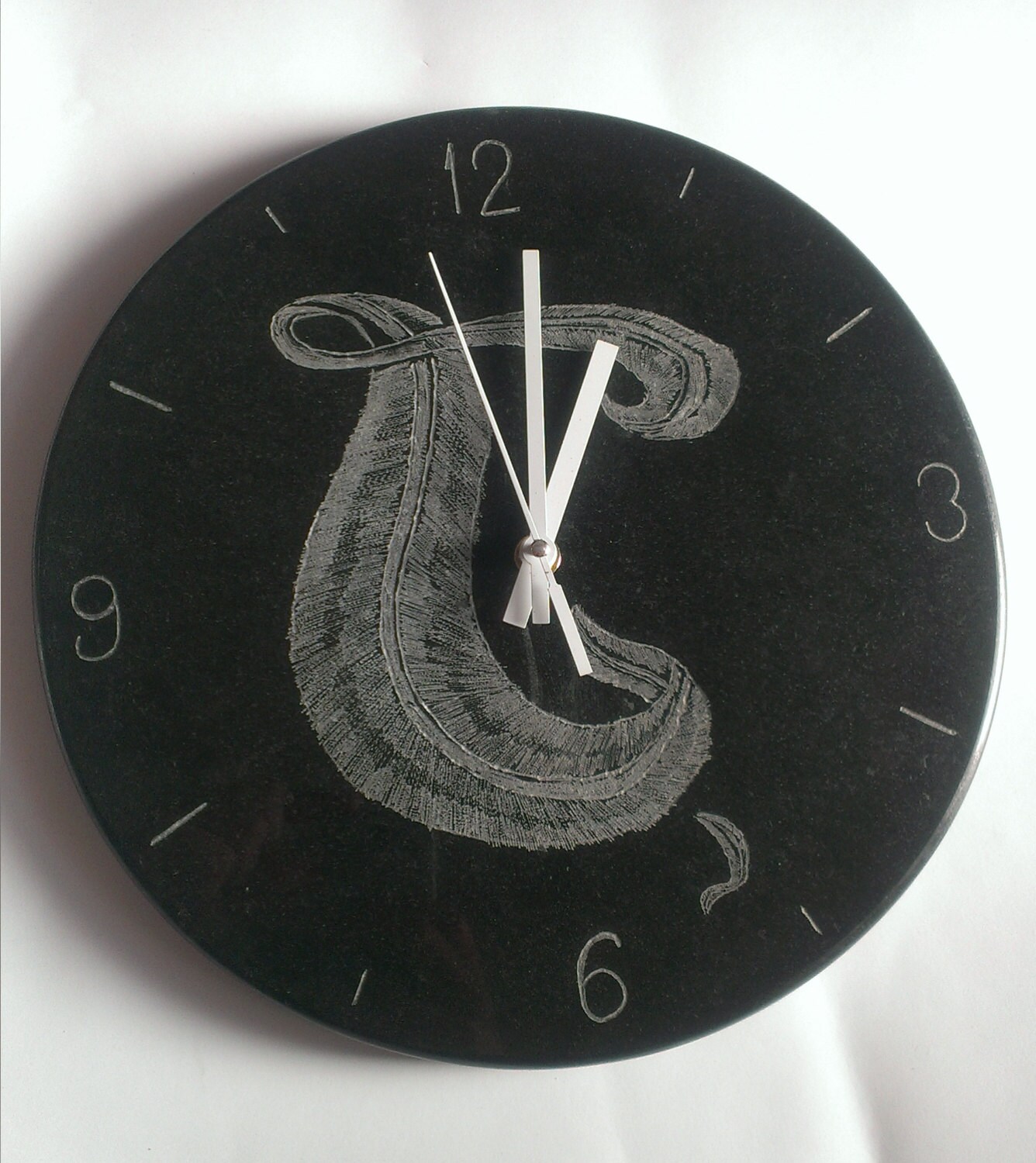 Natural stone wall clock item by VaStaArts on Etsy