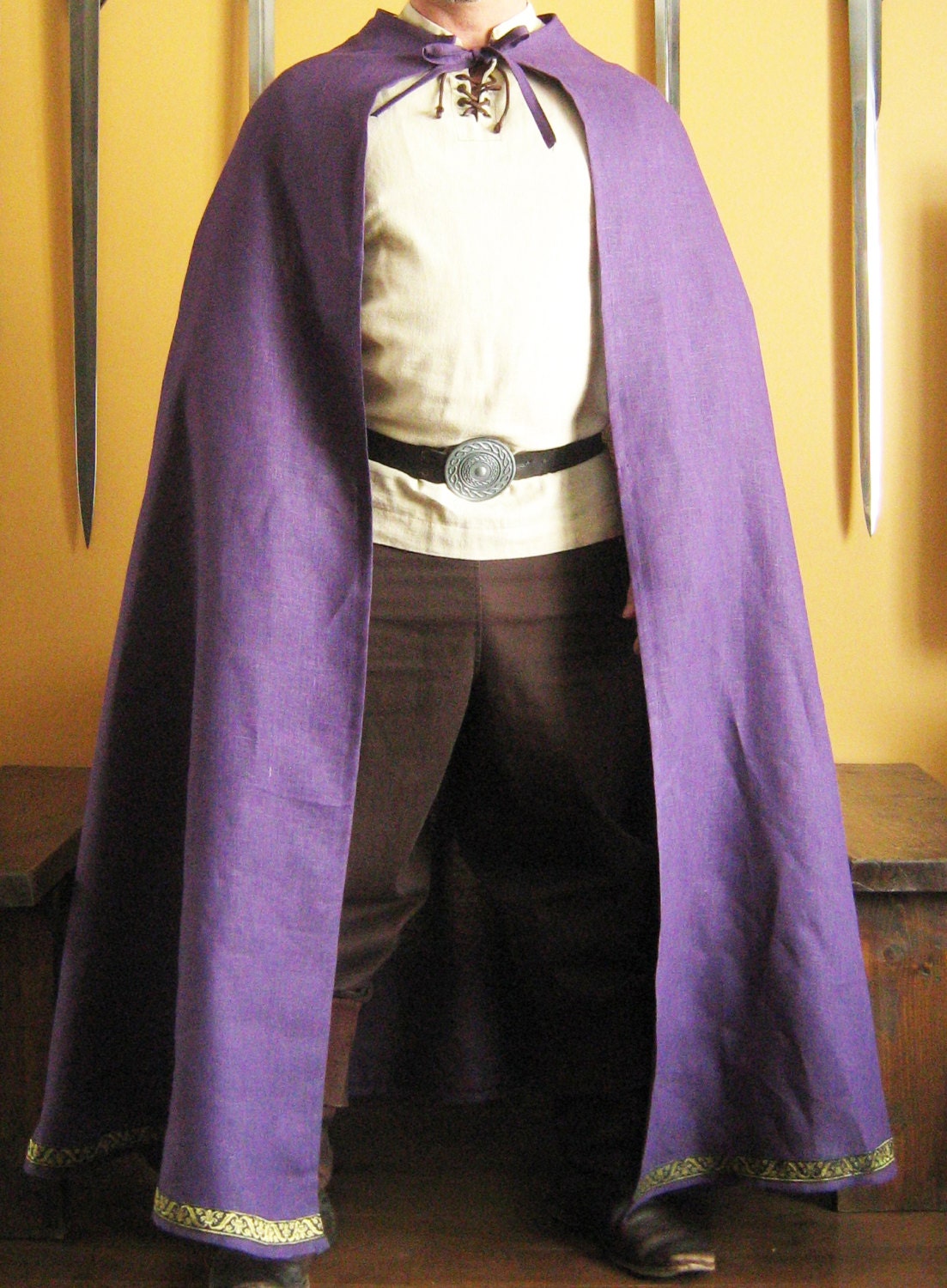 Medieval Knight Celtic Viking Cape Cloak Deluxe